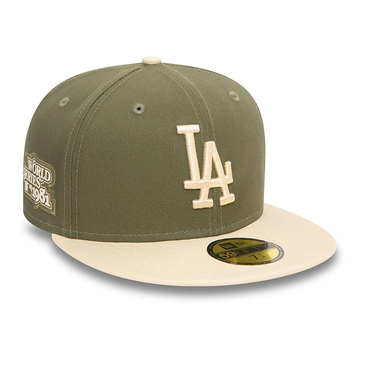 New Era Derhúfa - LA Dodgers MLB Side Patch Khaki 59FIFTY Fitted Cap ...